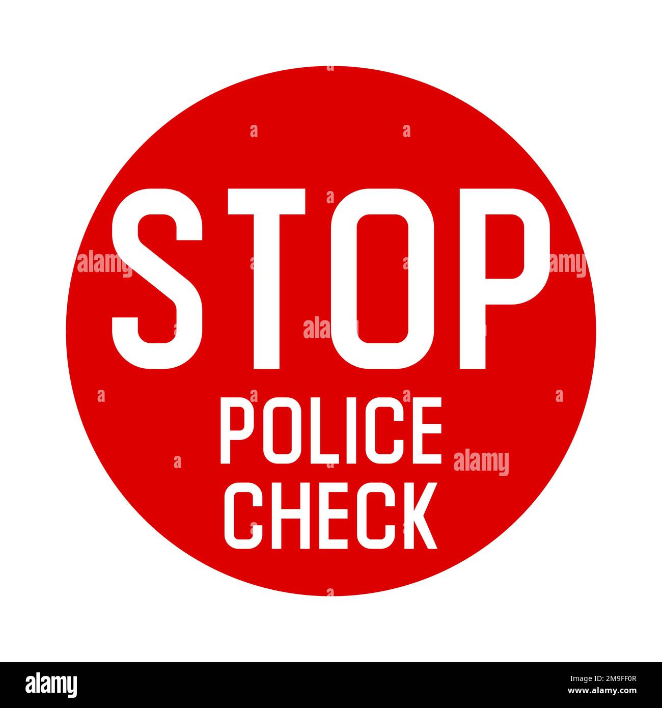 Stop police check road sign Stock Photo - Alamy