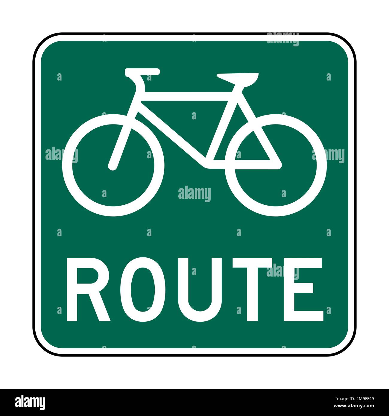Bike route symbol icon illustration Stock Photo - Alamy