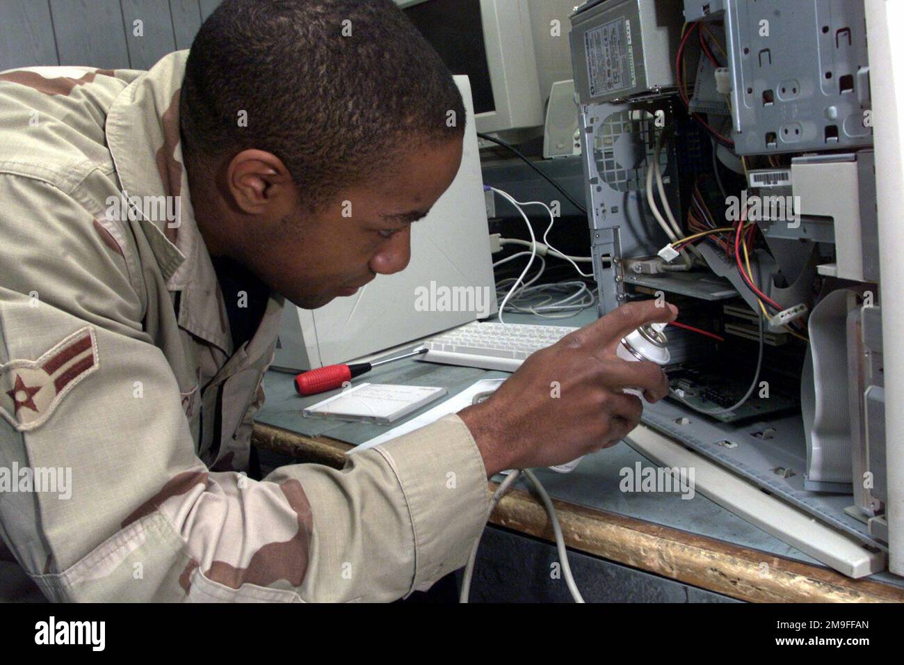 US Air Force AIRMAN First Class Robert Ashe, an Air Defense System ...