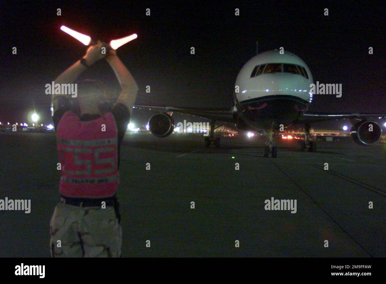 A US Air Force member of the 363rd Expeditionary Wing, Prince Sultan ...