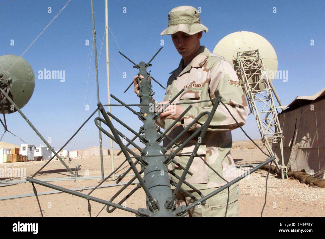 US Air Force AIRMAN First Class Corby Priddy, a Satellite Wide Band ...