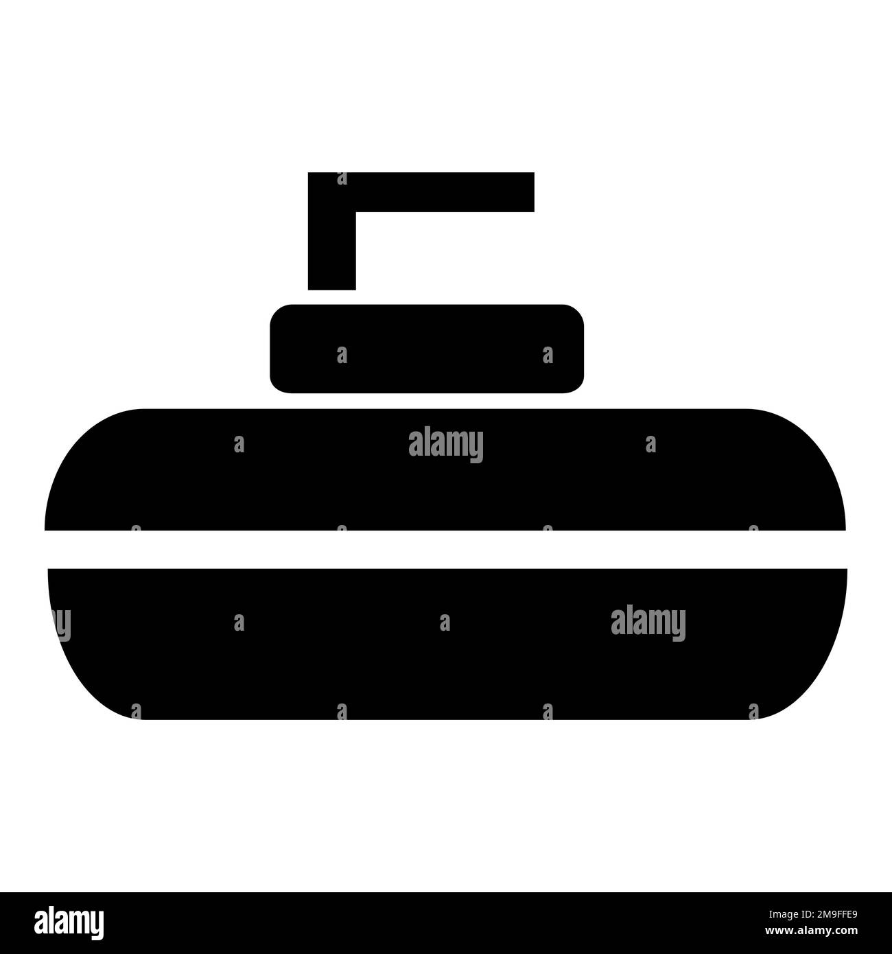 Curling stone symbol icon Stock Photo - Alamy