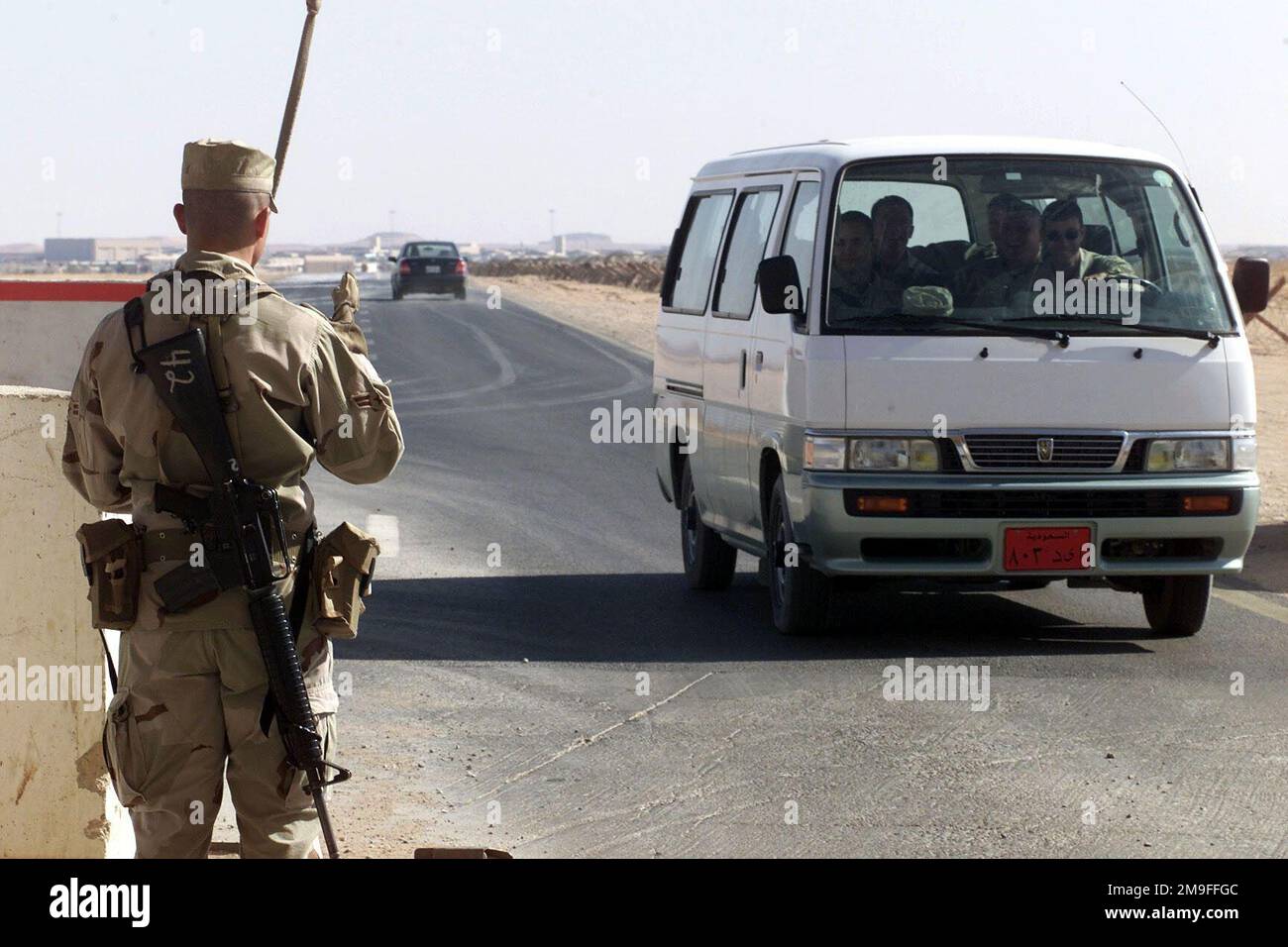 A US Air Force member of the 363rd Expeditionary Security Forces ...