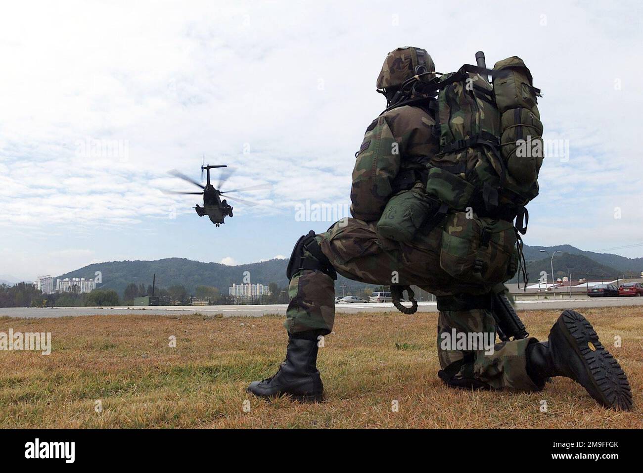 A US Air Force AIRMAN from the 320th STS (Strategic Training Squadron ...