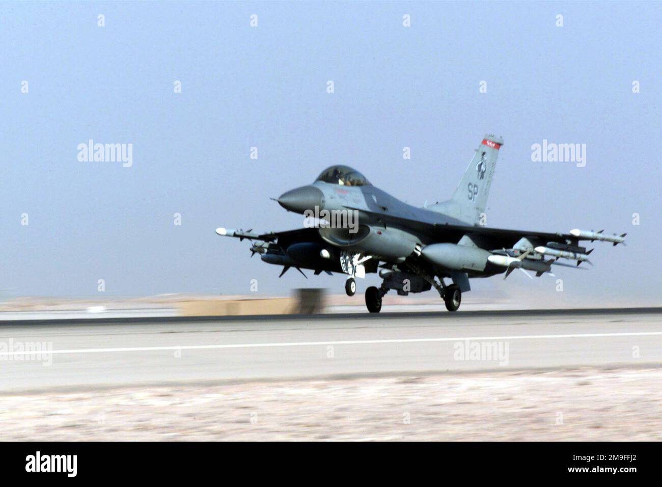 An F-16 Fighting Falcon aircraft takes off at Prince Sultan Air Base ...