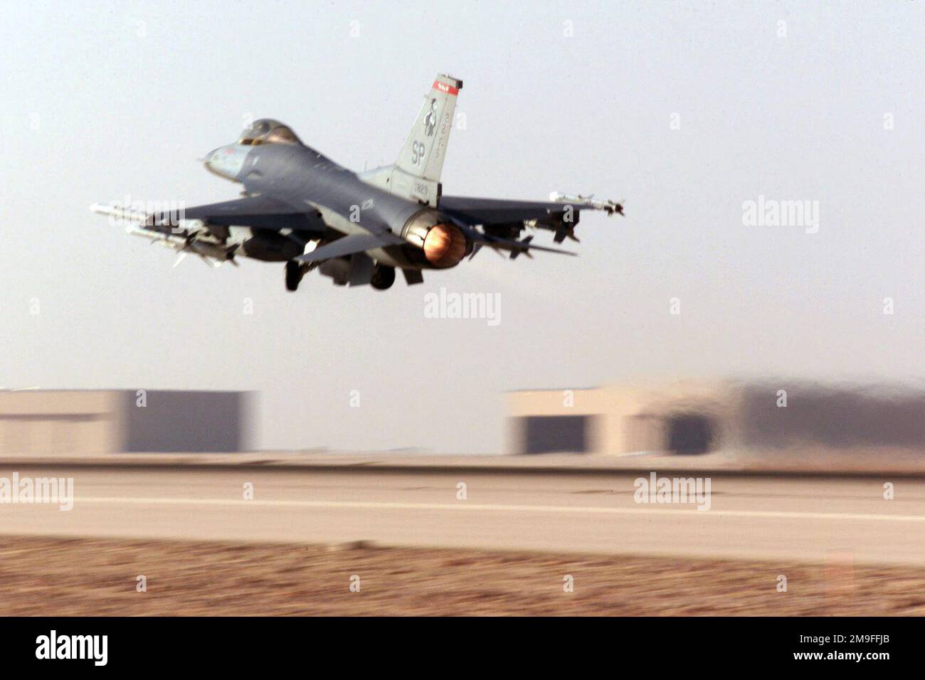 An F-16 Fighting Falcon aircraft takes off at Prince Sultan Air Base ...