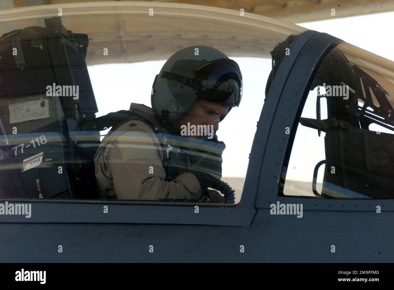 US Air Force Major Floyd Hancock, an F-15 Eagle aircraft pilot from the ...