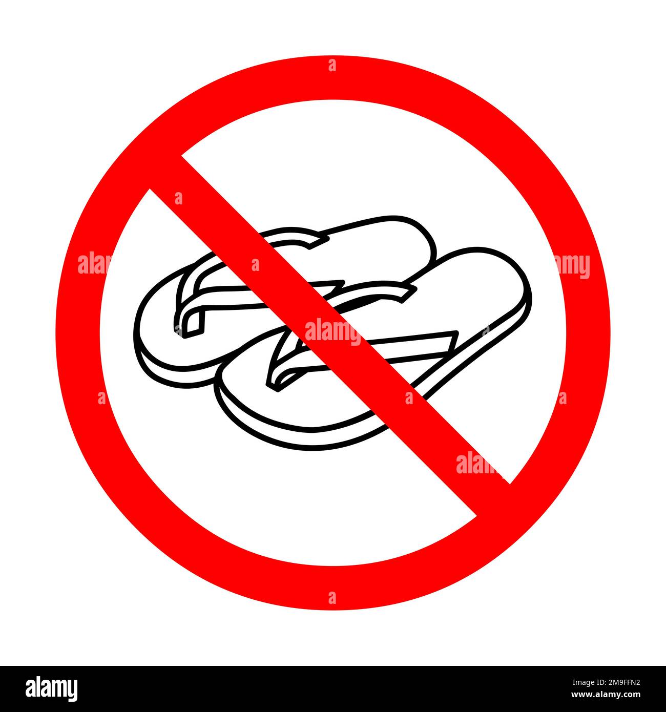 No flip-flops symbol icon Stock Photo - Alamy