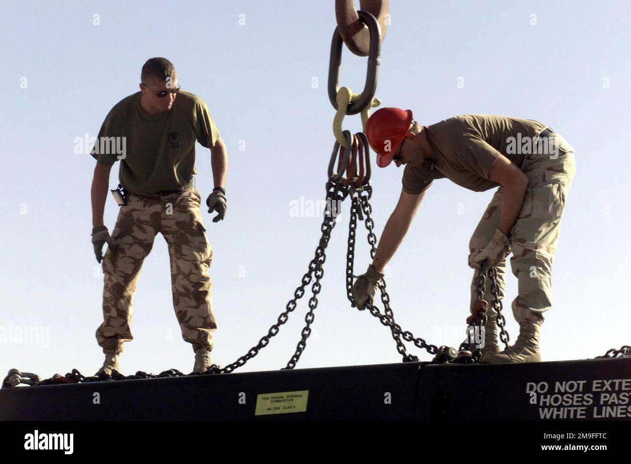 A US Air Force member from the 363rd Expeditionary Maintenance Squadron ...