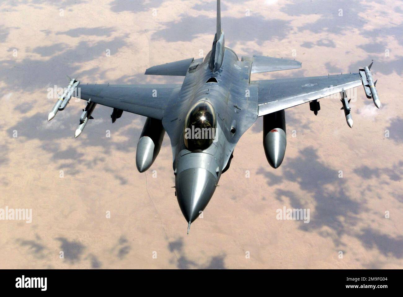 An F-15 Eagle aircraft over Saudi Arabia in support of Operation ...