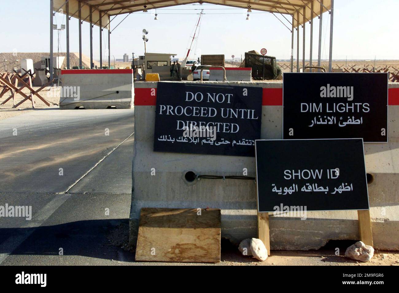 An Entry Control Point manned by US Air Force members of the 363rd ...