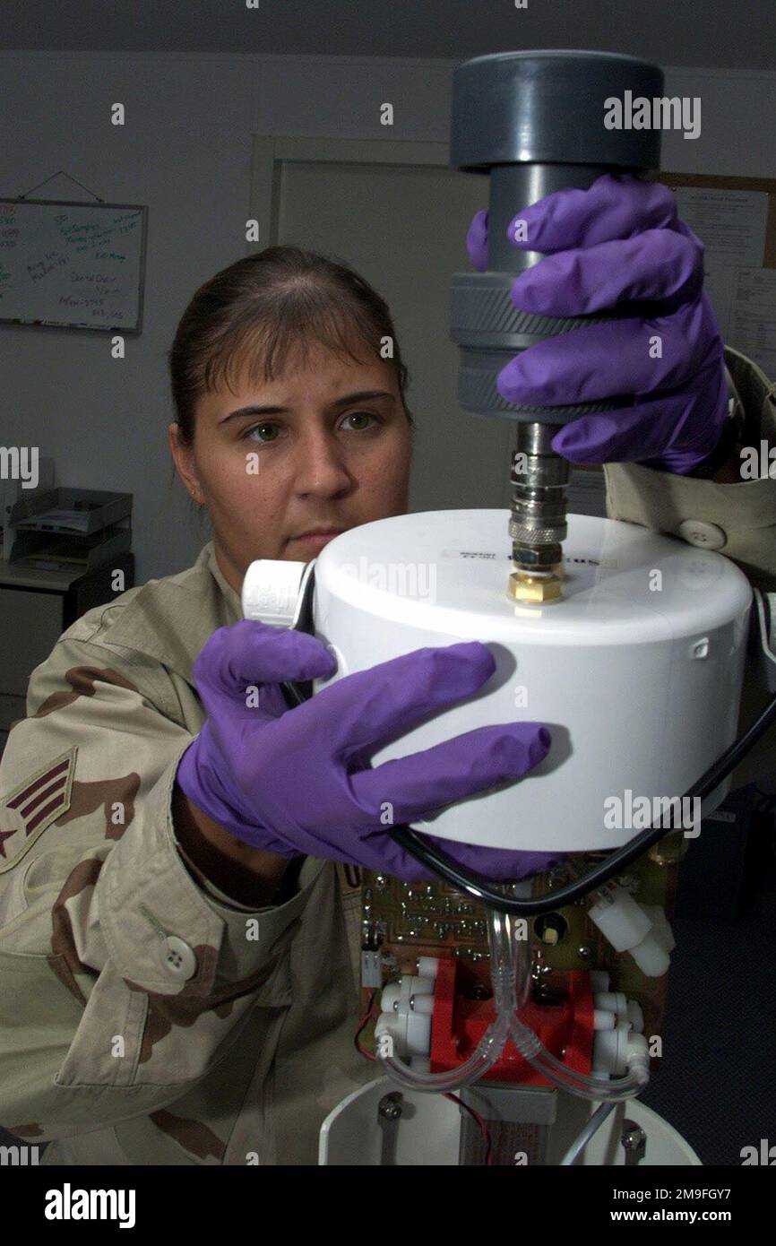 US Air Force SENIOR AIRMAN Kris Ferro, a Biological-Environmental ...