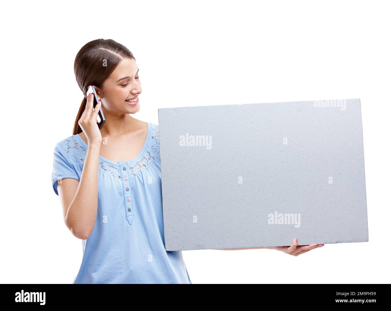 Woman holding phone on call hi-res stock photography and images - Alamy