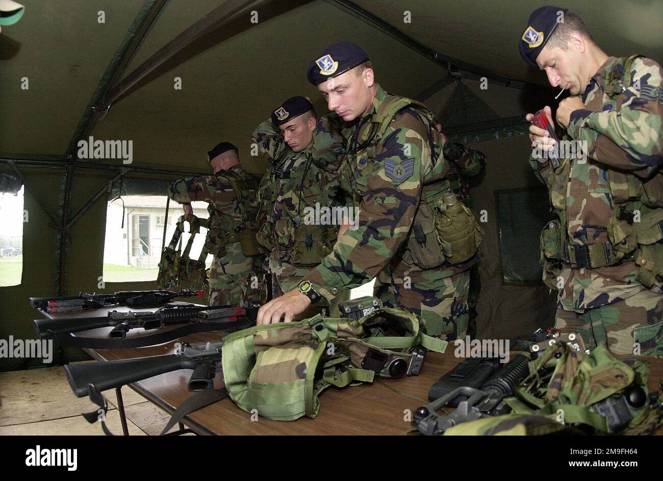US Air Force Security Policemen receive Multiple Integrated Laser ...