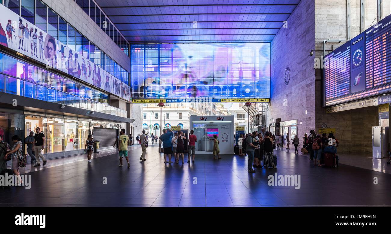 ROME, ITALY - JUNE 29, 2019: ROME TERMINI TRAIN STATION in Rome ...