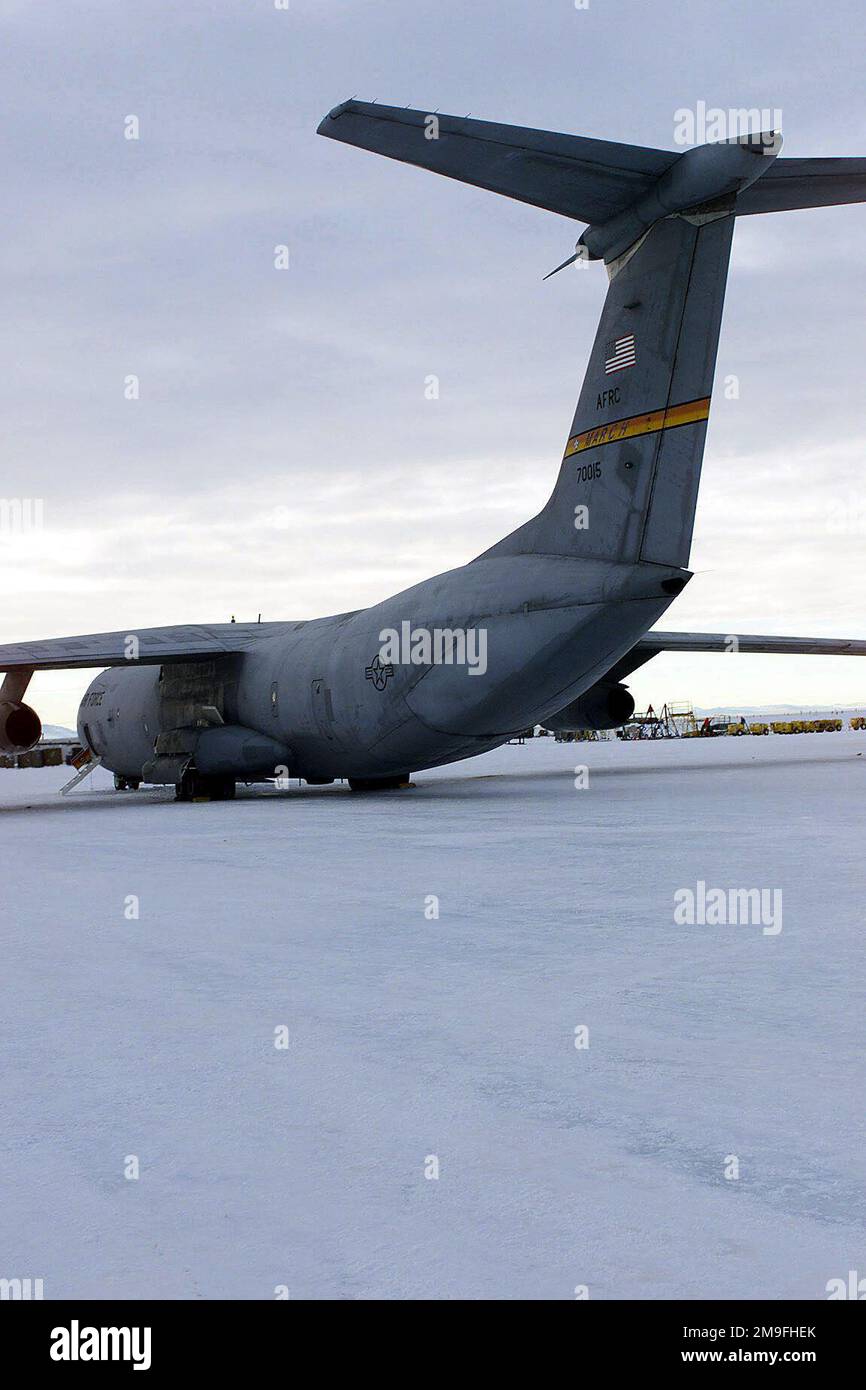 Tail shot of the first C-141C Starlifter aircraft from the 452nd Air ...