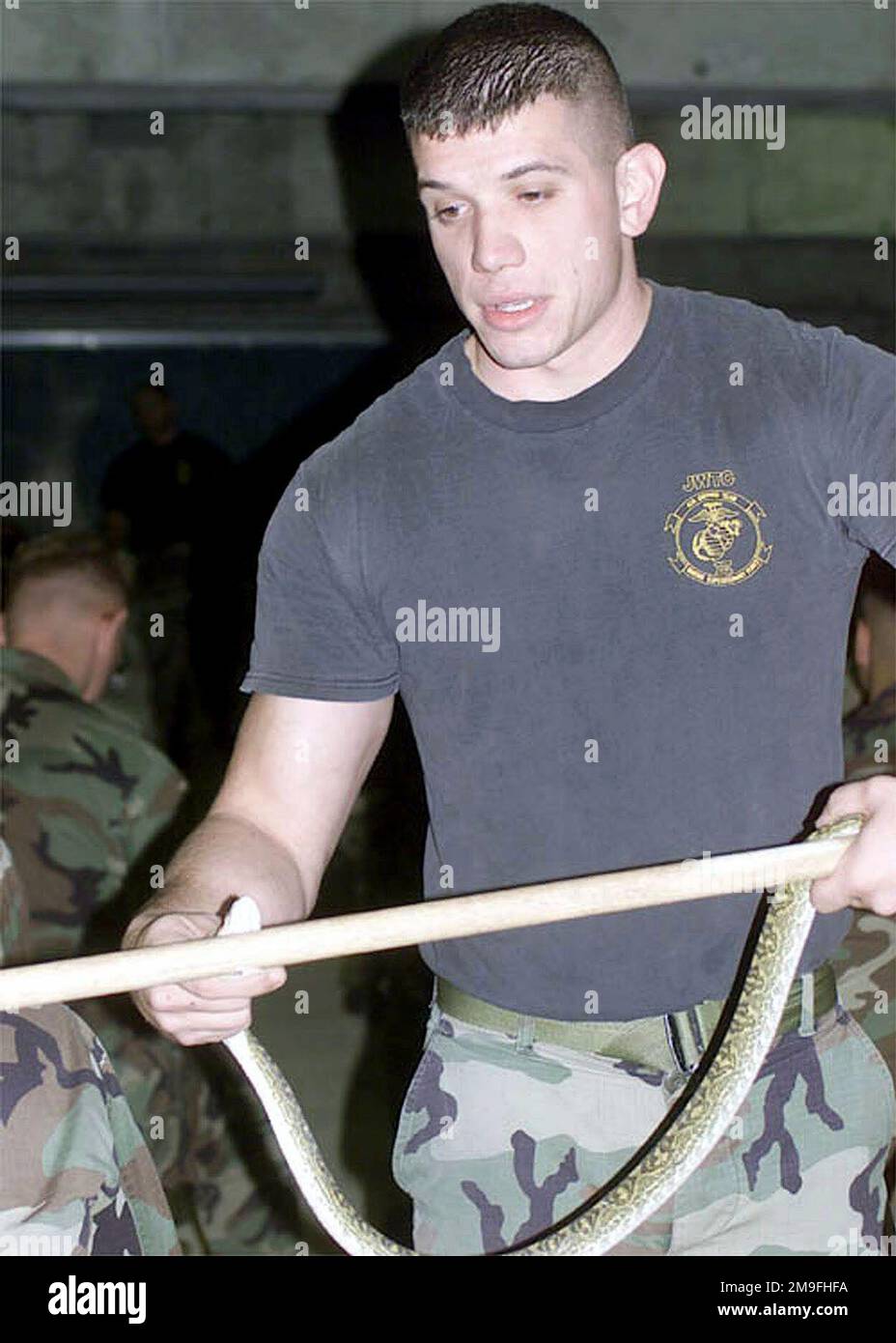 US Marine Corps Sergeant (SGT), Bryan S. Wallgren, an instructor at the ...