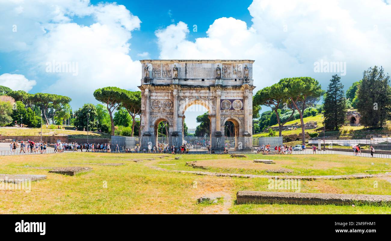Arch of Constantine (Arco di Costantino) in Rome, Italy. The Arch of ...