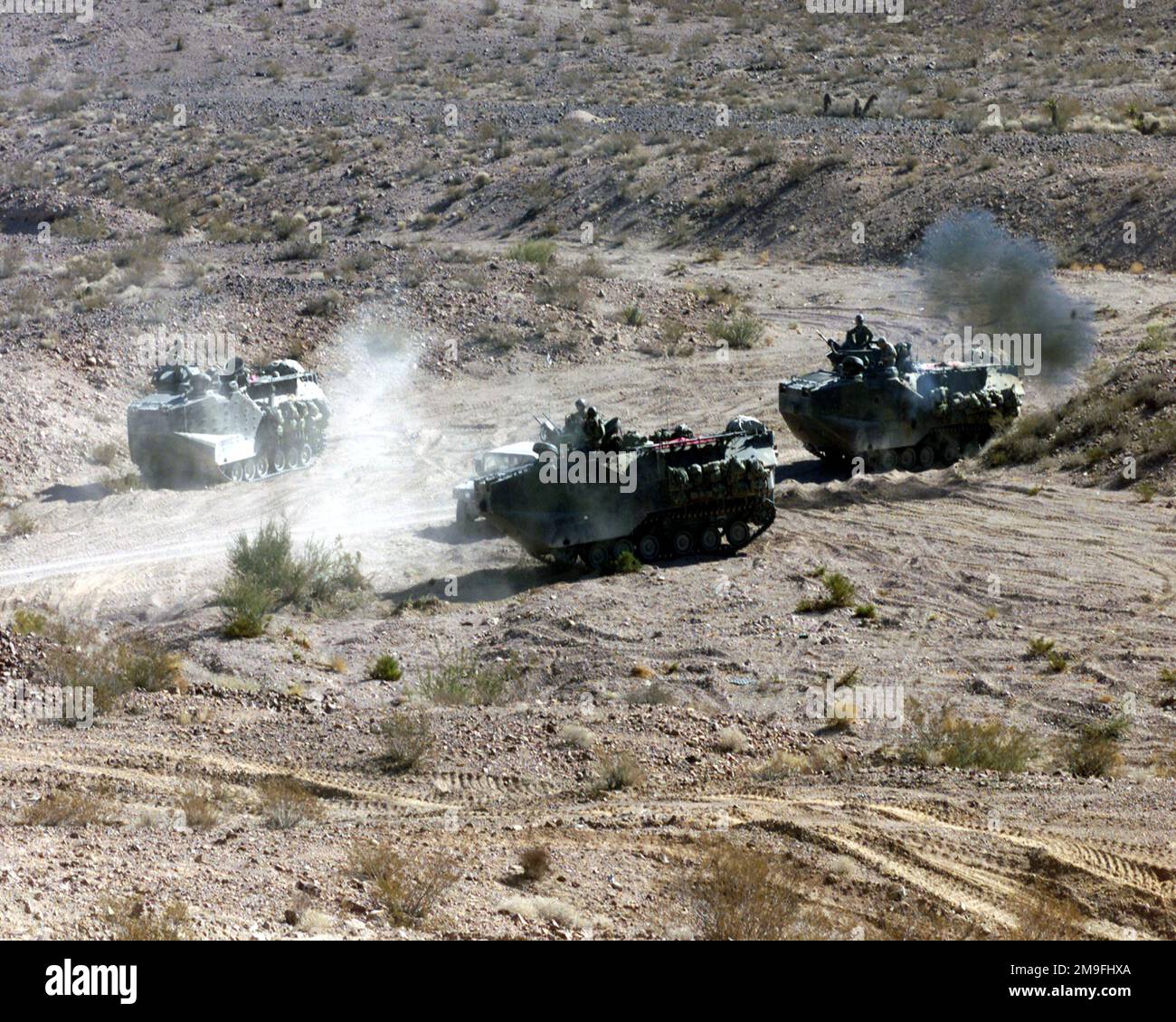 Amphibious Assault Vehicles (AAV) on the move during COMBINED ARMS ...