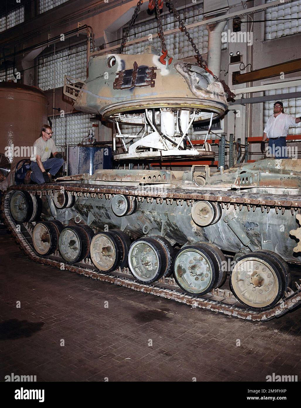 Here at Rock Island Arsenal, the 15,000-pound turret is removed from ...