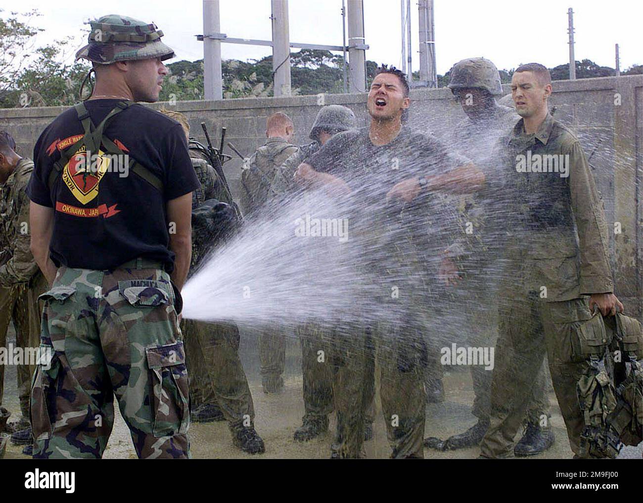 US Marine Corps Sergeant (SGT), Gil Machuca, an instructor at the ...