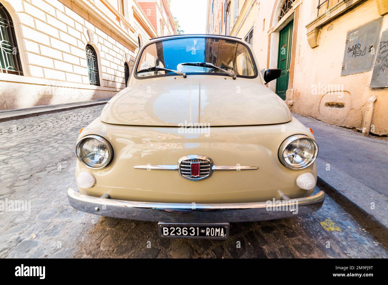 Vintage car in blue color hi-res stock photography and images - Alamy