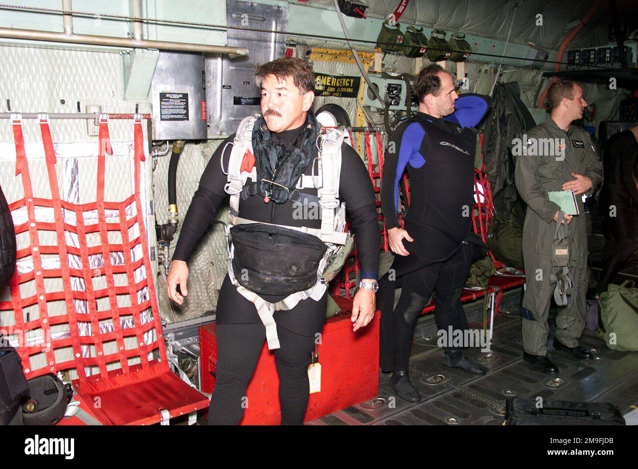 Onboard a MC-130 Combat Shadow aircraft of the 129th Rescue Wing ...