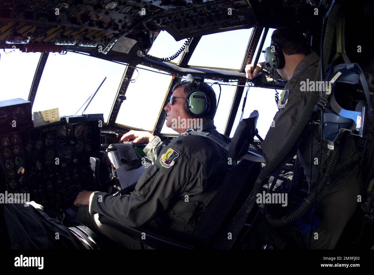 US Air Force Lieutenant Colonel Larry Rohekohr a co-pilot on an MC-130P ...