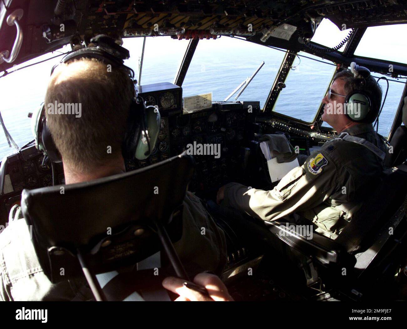 US Air Force Major Jeff Waldman, pilot, flies an MC-130P Combat Shadow ...