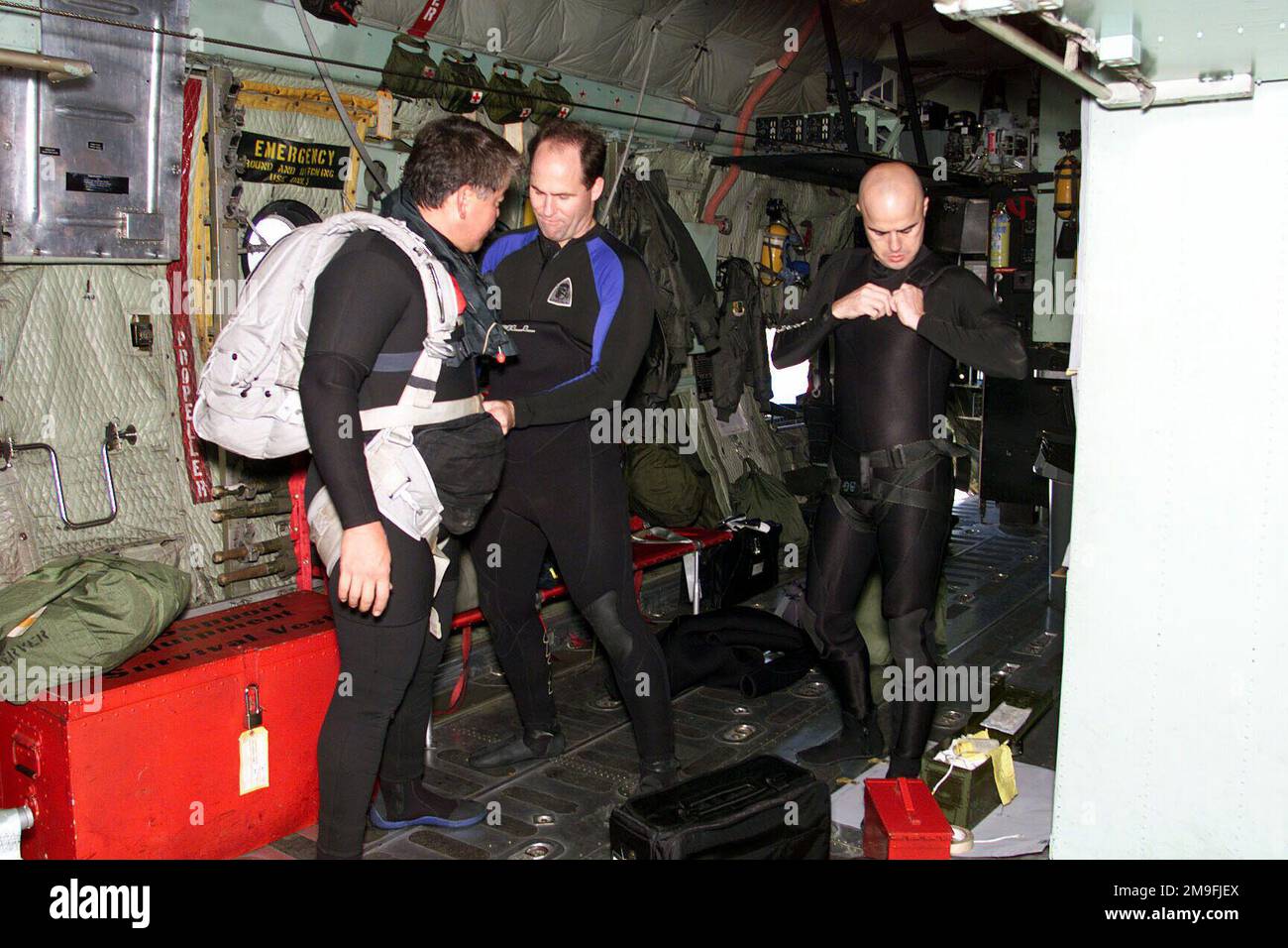 Onboard a MC-130 Combat Shadow aircraft of the 129th Rescue Wing ...