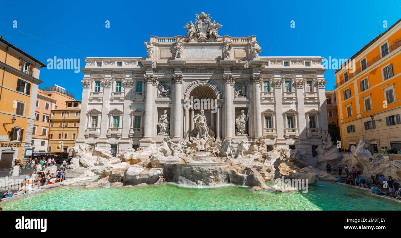 ROME, ITALY - JUNE 30, 2019: Trevi Fountain (Fontana di Trevi) in Rome ...
