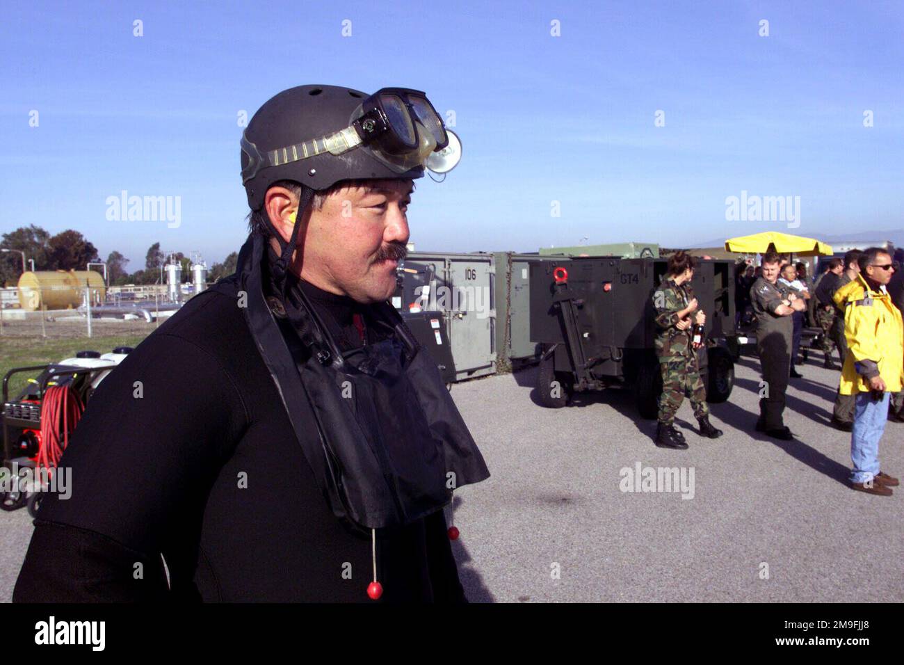 US Air Force MASTER Sergeant Larry Hiyakumoto, Pararescueman, watches ...