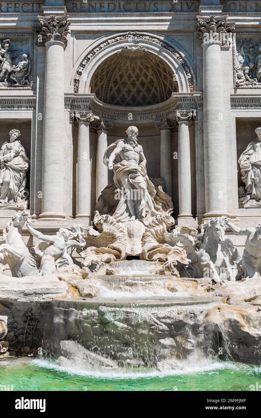 ROME, ITALY - JUNE 30, 2019: Architectural details of the facade ...