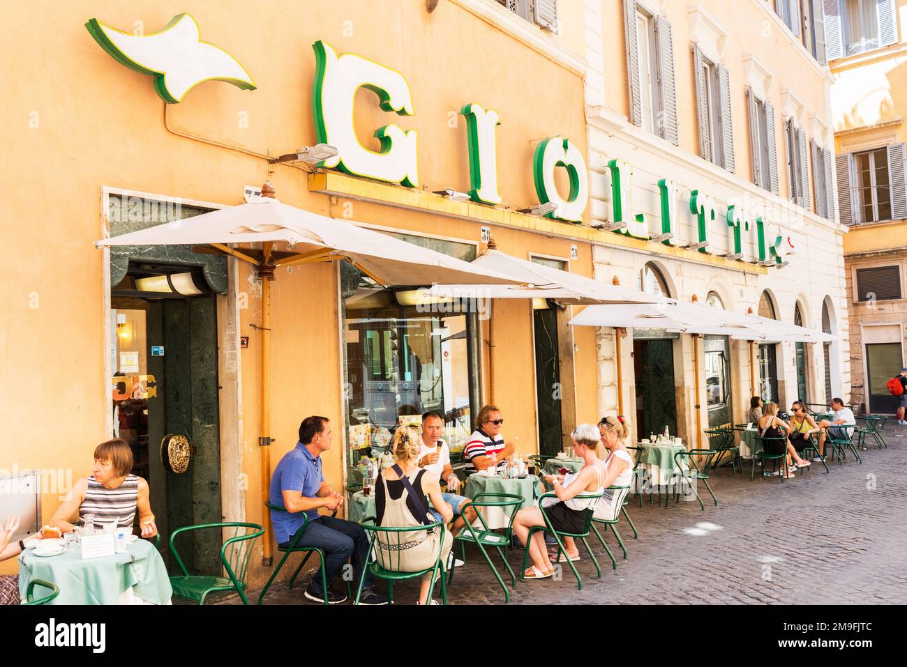 ROME, ITALY - JUNE 30, 2019: GIOLITTI ice cream shop in Roma. Rome's ...