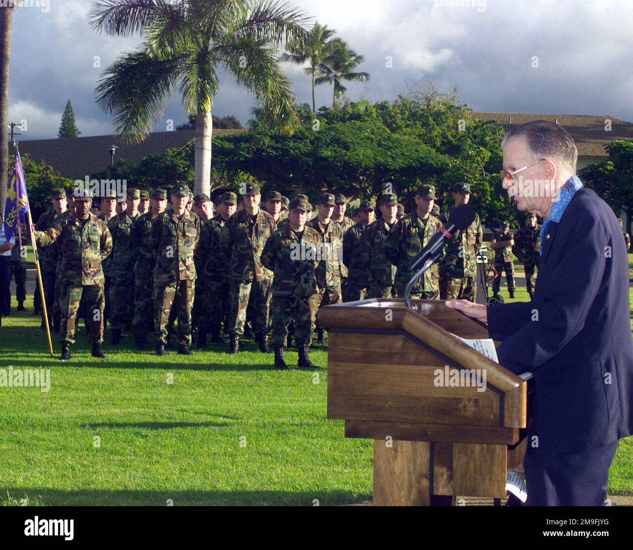 Alan Lloyd, guest speaker during the Pearl Harbor Rememberance ceremony ...