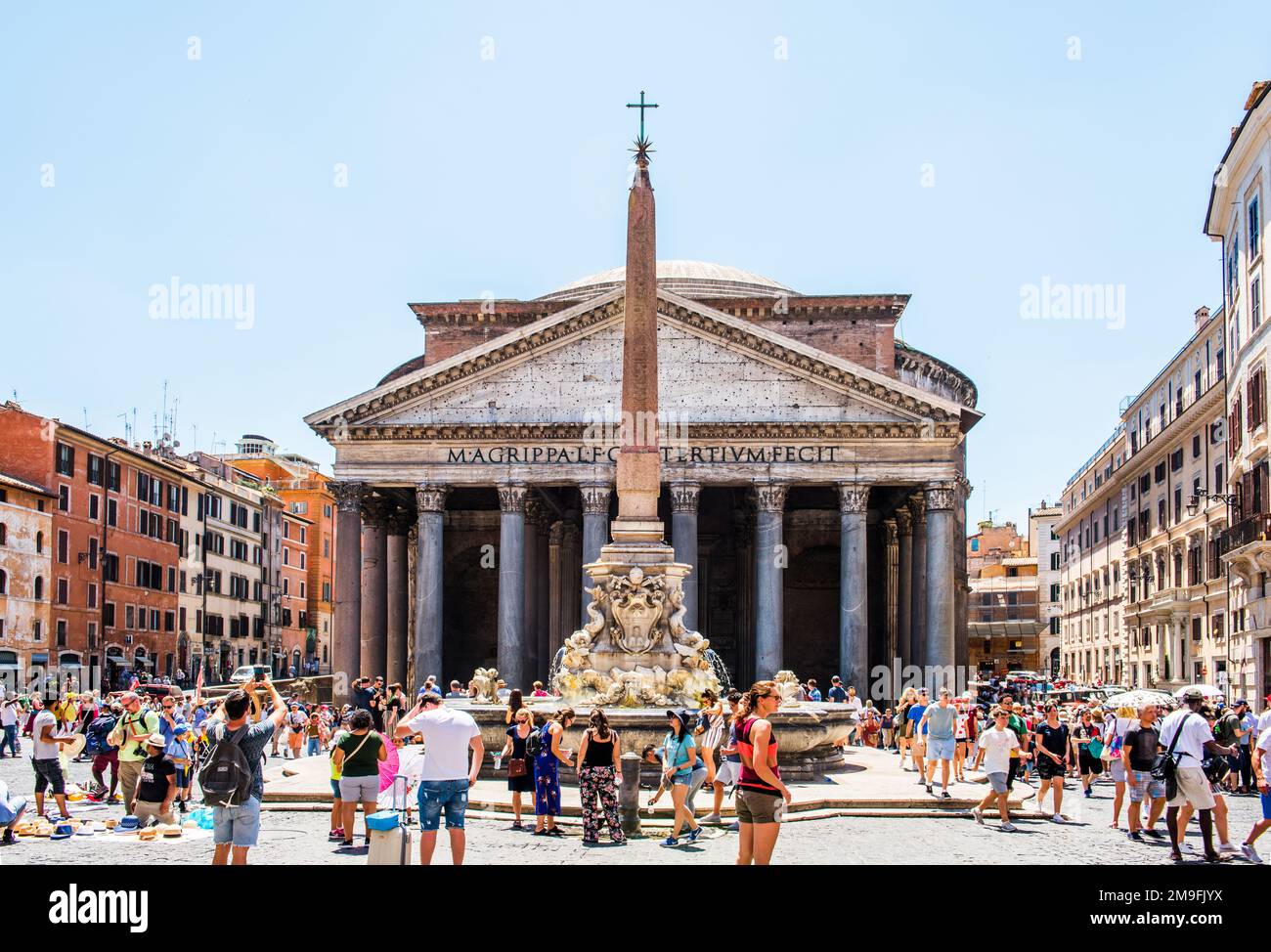 ROME, ITALY - JUNE 30, 2019: View of PANTHEON (Ancient Roman Temple) in ...