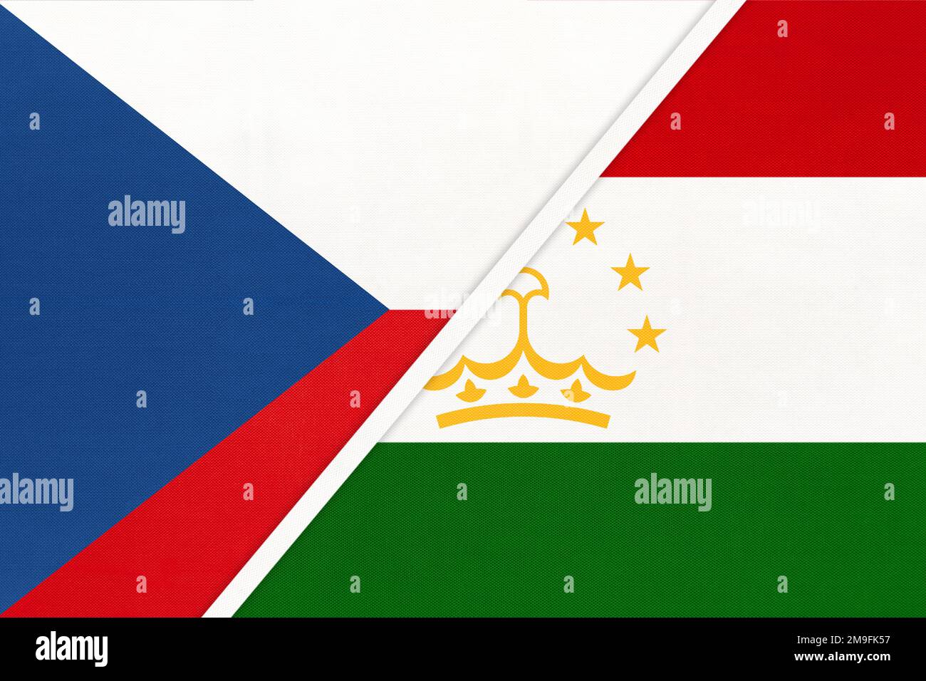 Czech Republic and Tajikistan, symbol of country. Czechia vs ...