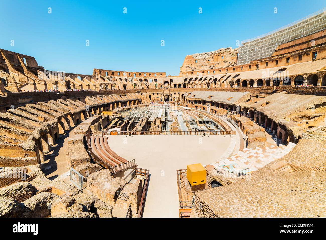 Colosseum interior view. The Colosseum or Coliseum in Rome, Italy Stock ...