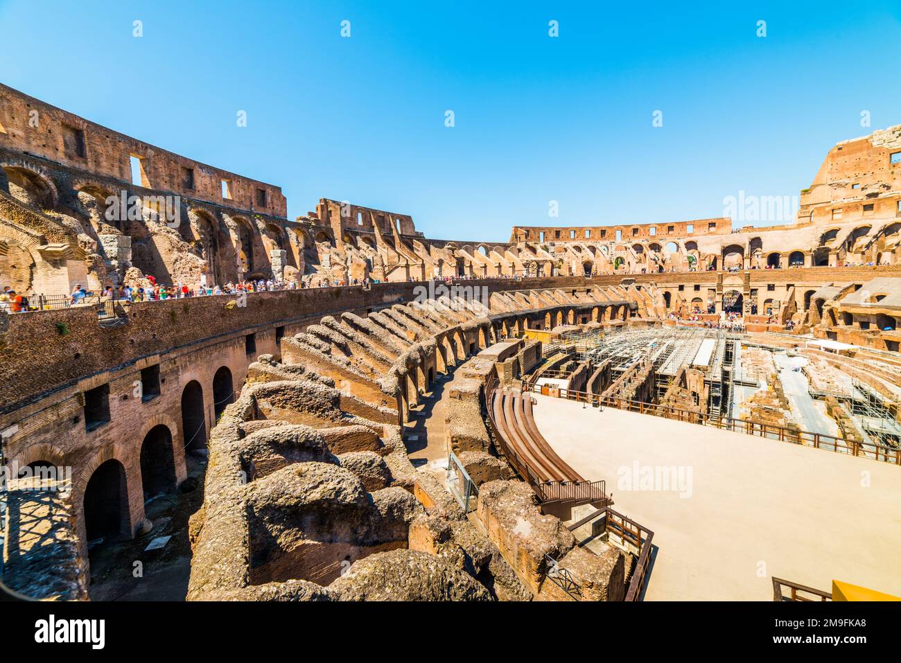 Colosseum interior view. The Colosseum or Coliseum in Rome, Italy Stock ...