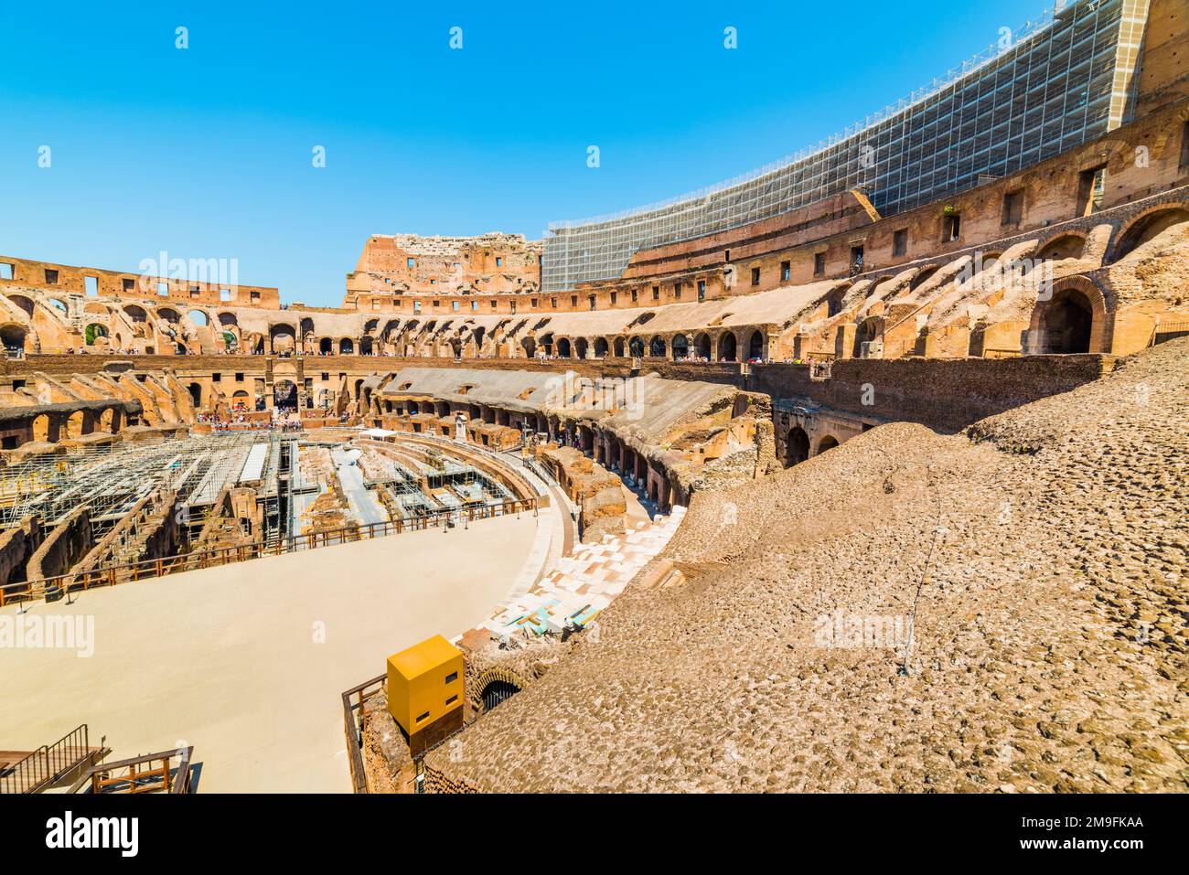 Colosseum interior view. The Colosseum or Coliseum in Rome, Italy Stock ...