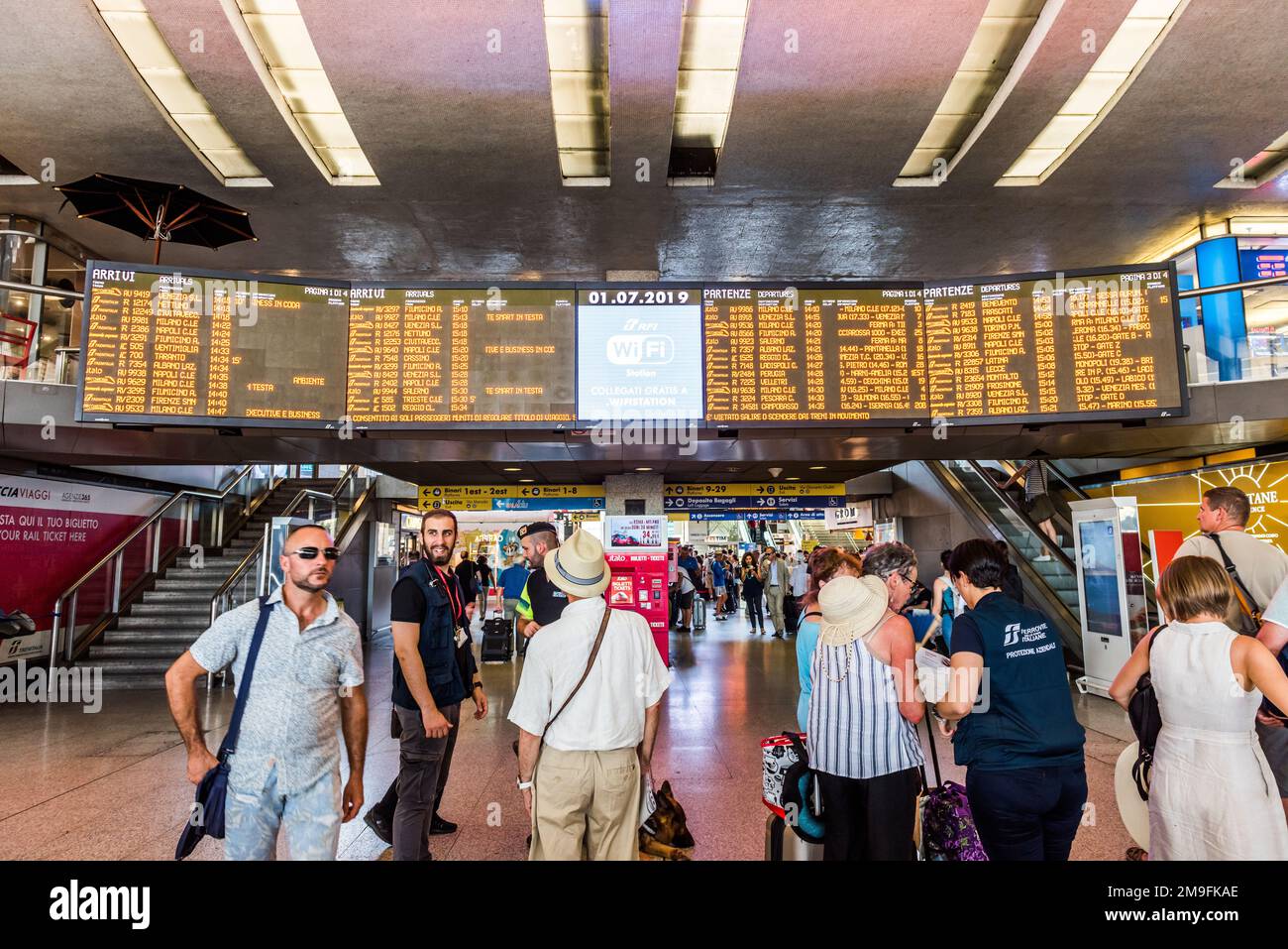 ROME, ITALY - JUNE 29, 2019: ROME TERMINI TRAIN STATION in Rome ...