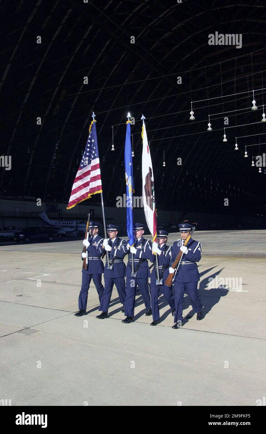 The Honor Guard from the 146th Airlift Wing, Channel Islands Air ...