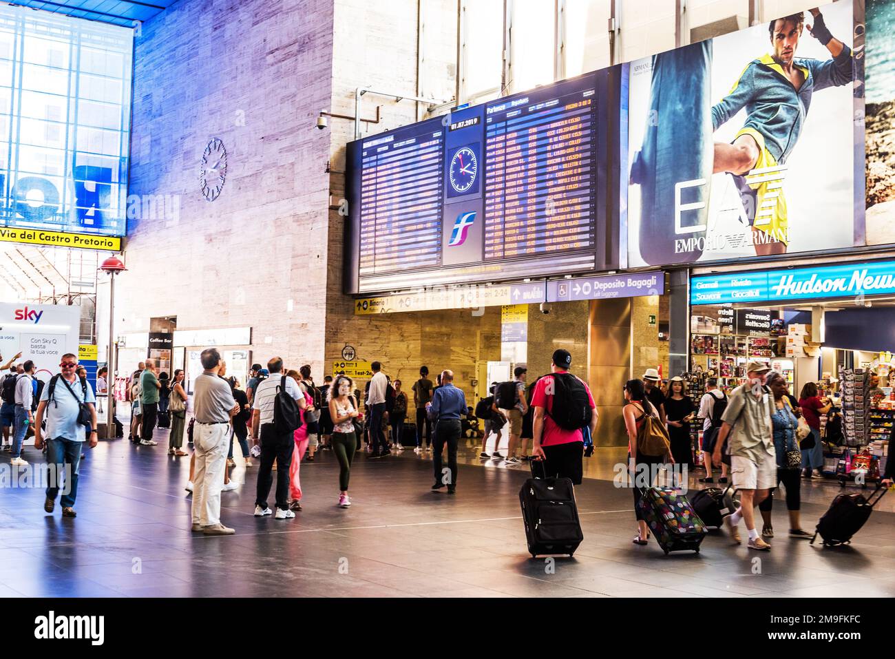 ROME, ITALY - JUNE 29, 2019: ROME TERMINI TRAIN STATION in Rome ...