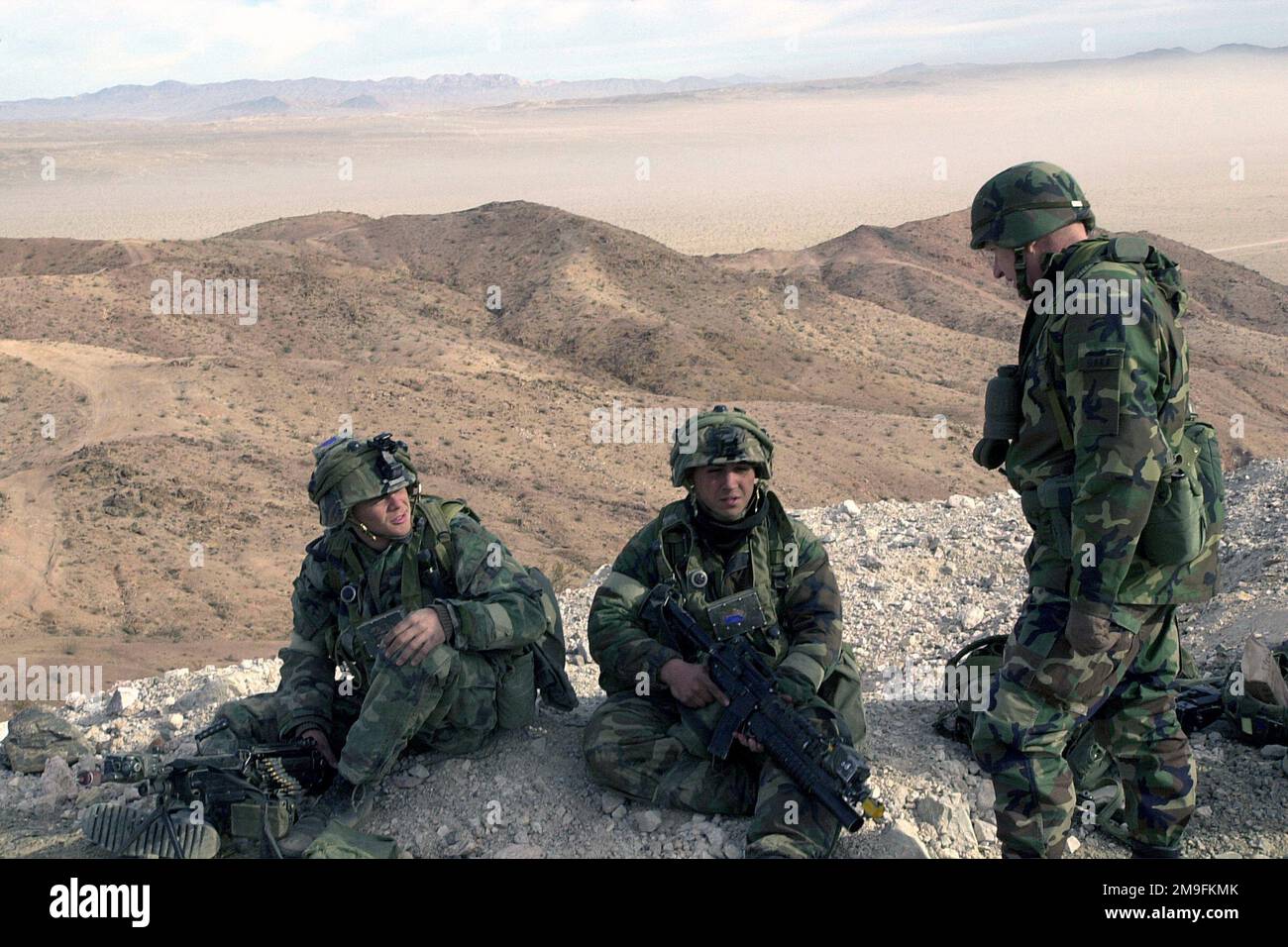 Meeting the troops during on deployment, Assistant Division Commander ...