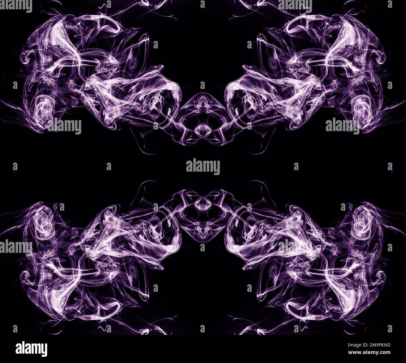 Pink ink forming patterns resembling Rorschach Test ink blots Stock ...