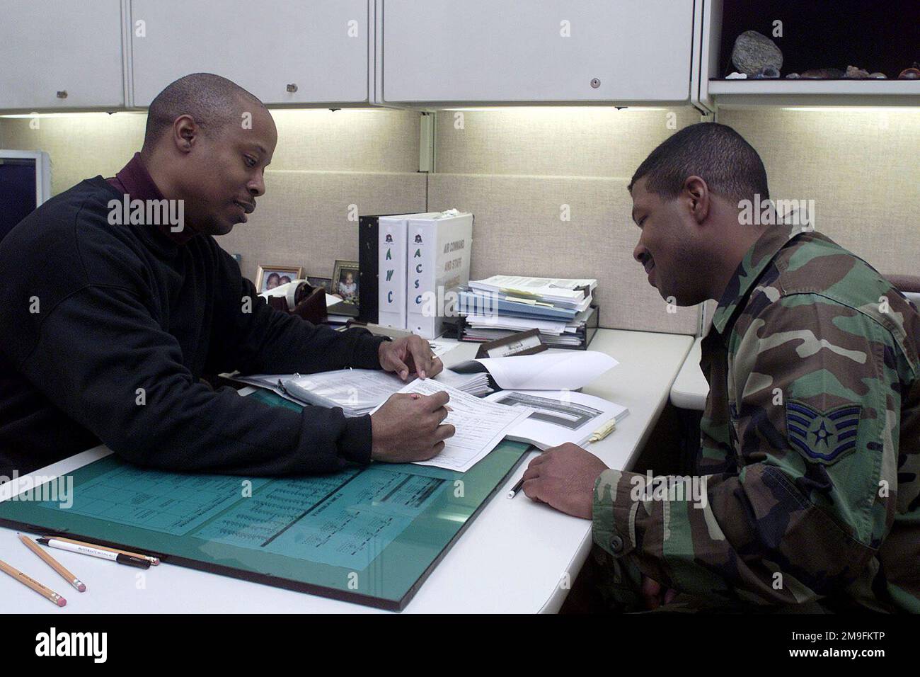 Counselor Gregory Willis (left) and US Air Force STAFF Sergeant Amos ...