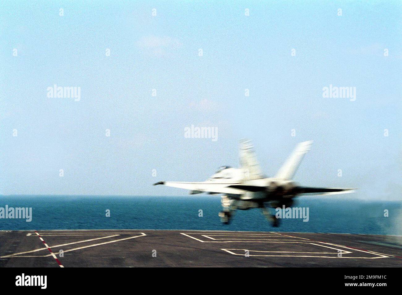 An F/A-18 Hornet aircraft from Fighter Attack Squadron One Zero Five ...