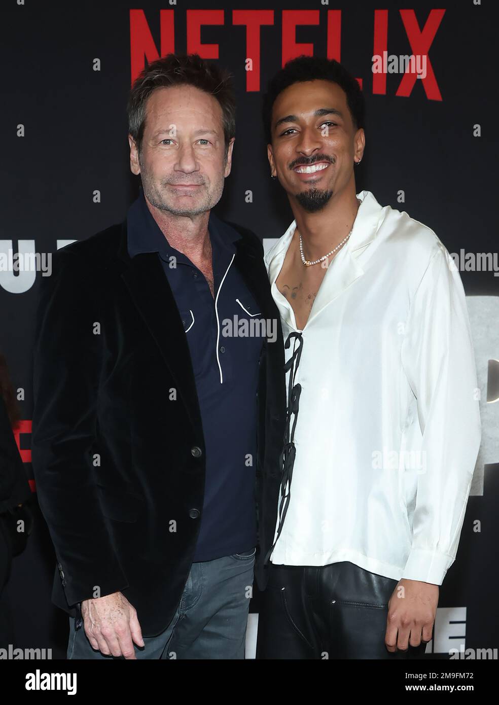 Los Angeles, Ca. 17th Jan, 2023. David Duchovny, Travis Bennett at the ...