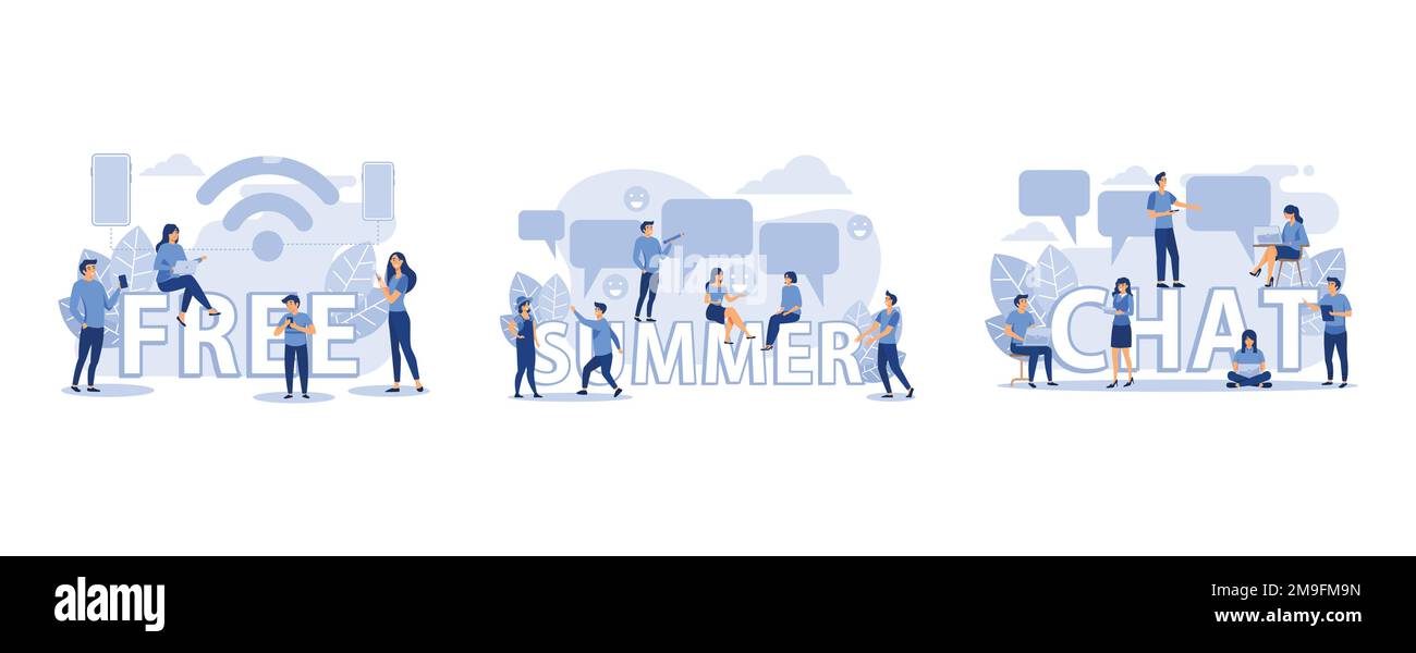 public free wireless connection wireless point Wi-Fi, big word summer ...