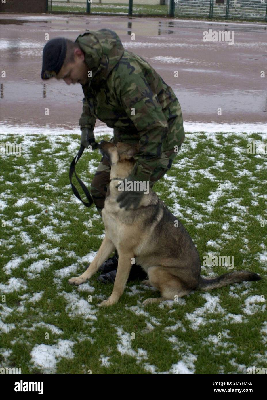 US Air Force STAFF Sergeant Steve Montez a Military Working Dog (MWD ...